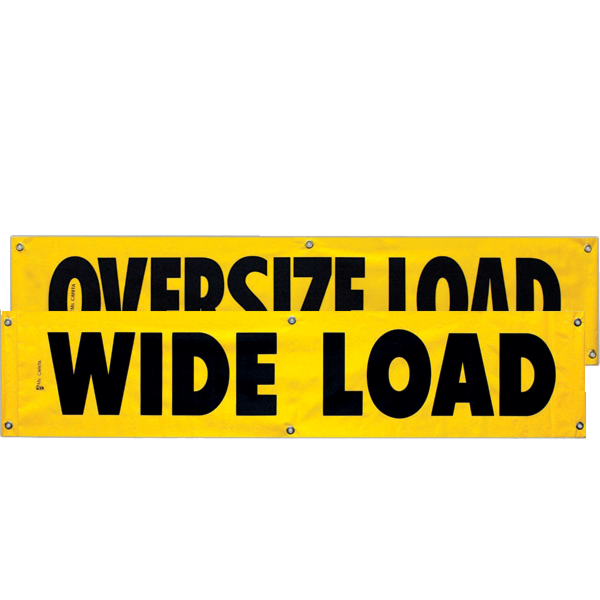 Vinyl Two Sided Oversize Load/Wide Load Banner with Grommets 18 Inch x ...
