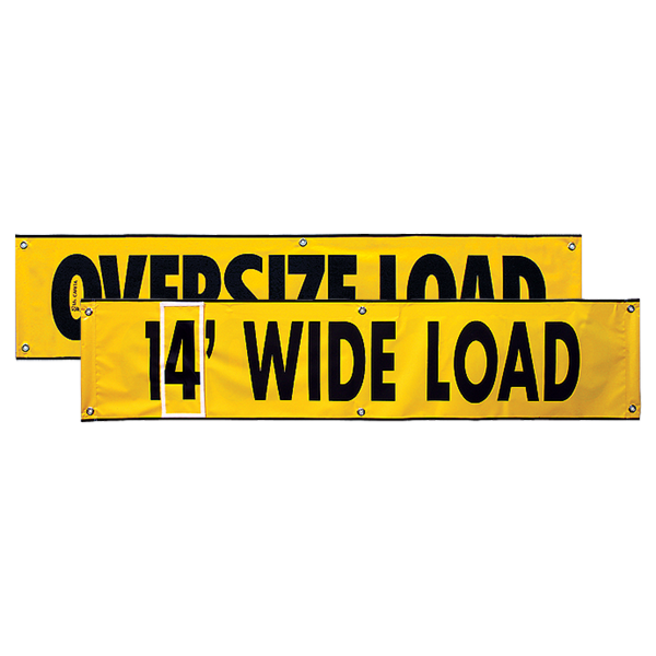 Vinyl Two Sided Oversize Load/Wide Load with Numbers 18 Inch x 84 Inch ...