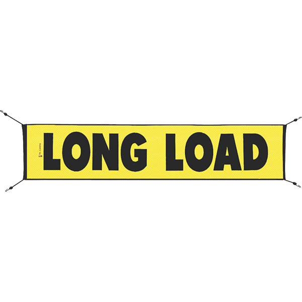 Vinyl High Intensity Reflective Long Load Banner with Bungees 18 Inch ...