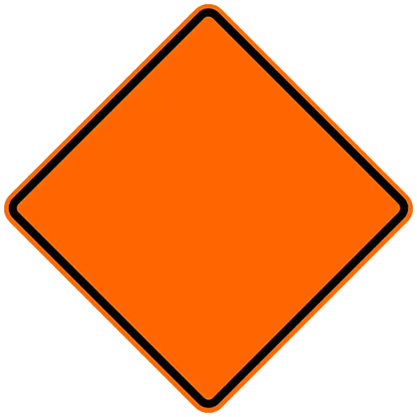 Border Only Safety Roadside Roll-Up Sign with Frames - 36 Inch Sign ...