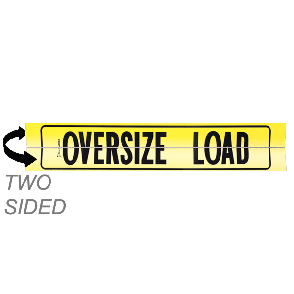 Two-Sided Aluminum Oversize Load Sign with Border 12"x72" - EZ Truck Store