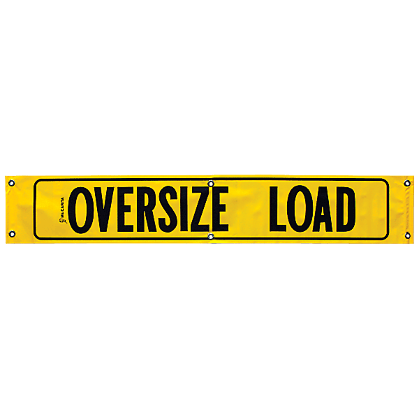 Vinyl Oversize Load Banner with Border 12 Inch x 72 Inch - EZ Truck Store