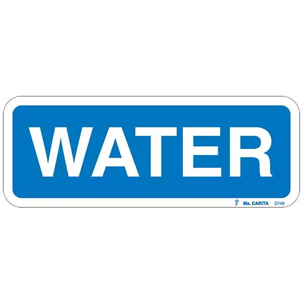 Water Vinyl Decal for Safe Container Identification – EZ Truck Store