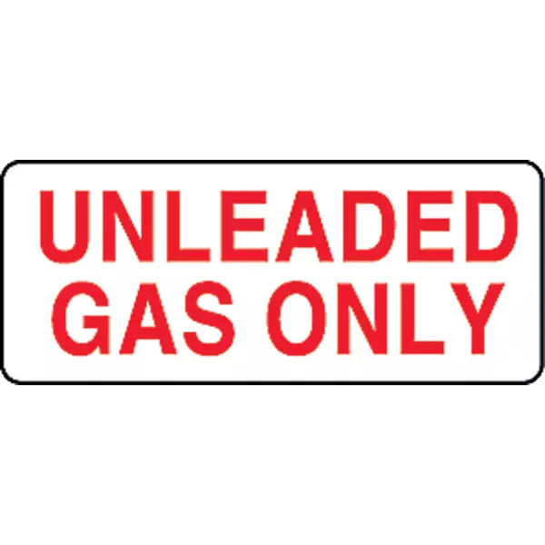 Unleaded Gas Only Decal - EZ Truck Store