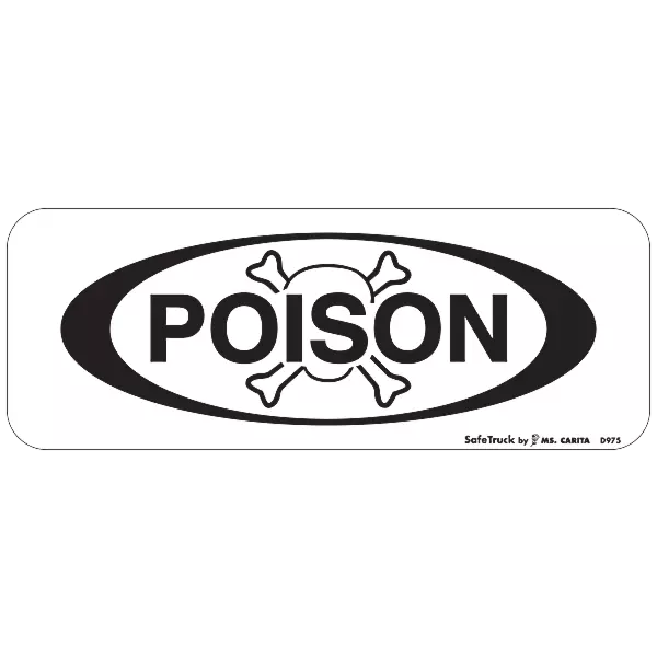 Poison Vinyl Decal: Easy Identification for Containers - EZ Truck Store