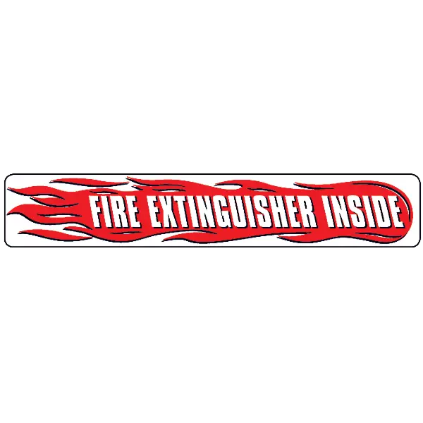 Fire Extinguisher Inside with Flames Truck Decals - Right Side - EZ ...