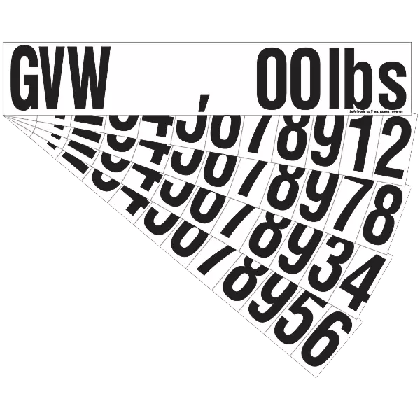 Gross Vehicle Weight Decal Set - EZ Truck Store