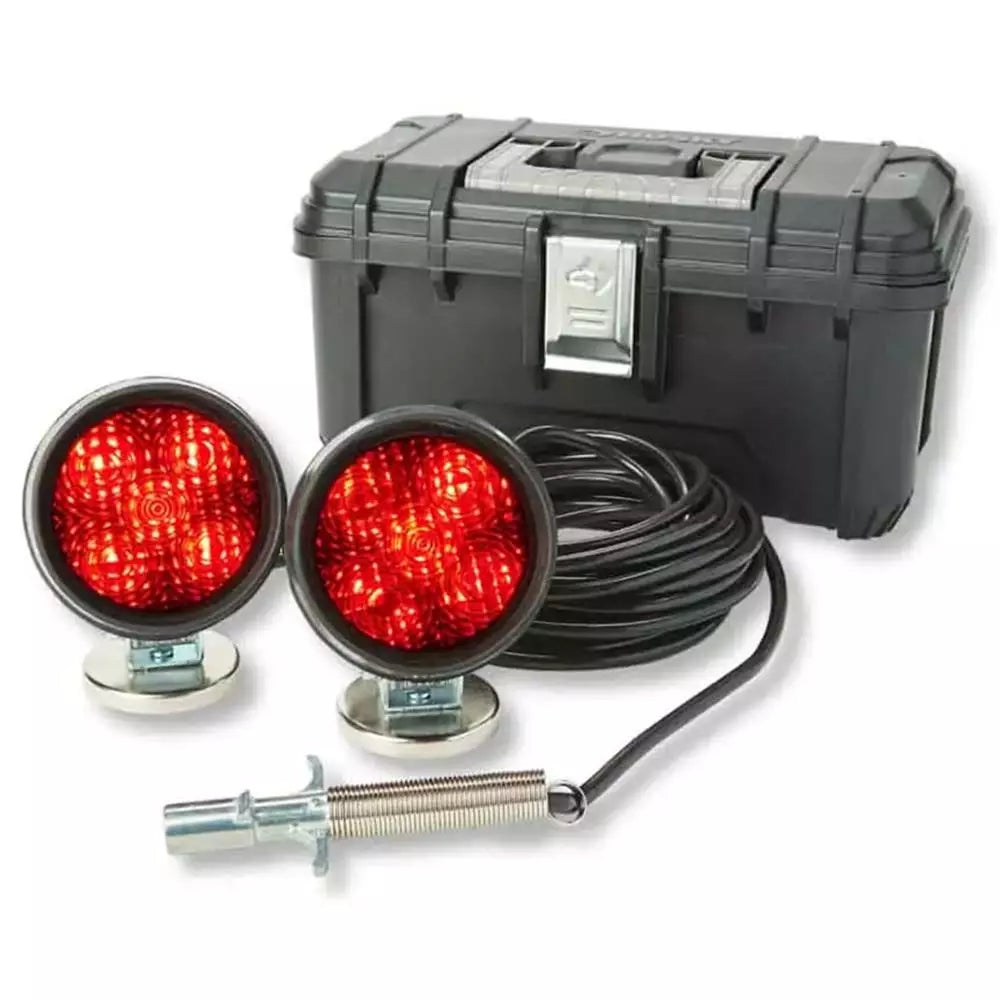 4" HD LED Towing Lights, 30ft Cord, 4 Rnd Plug/ Carrying Case - EZ ...
