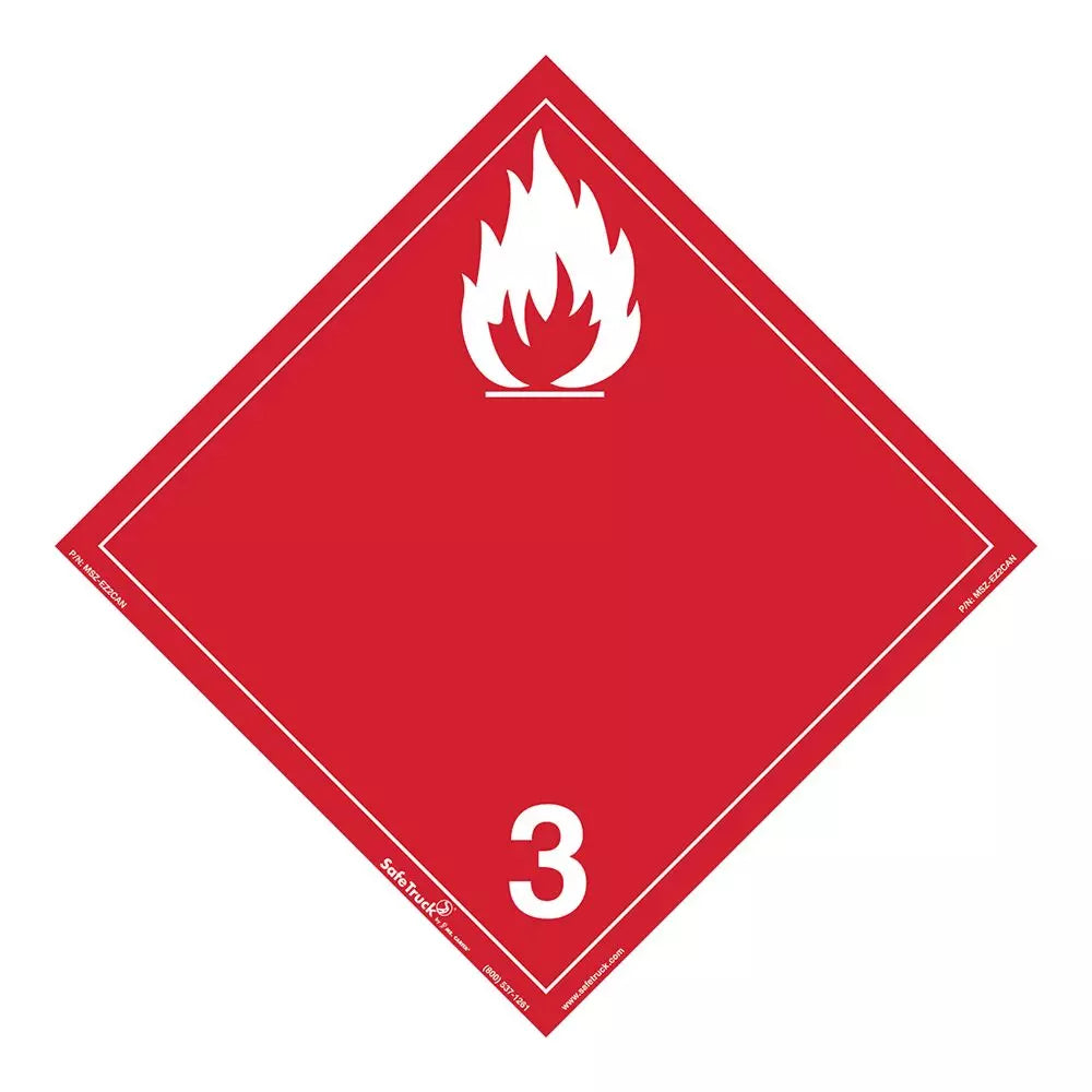 Canadian Flammable 3 Decal - EZ Truck Store