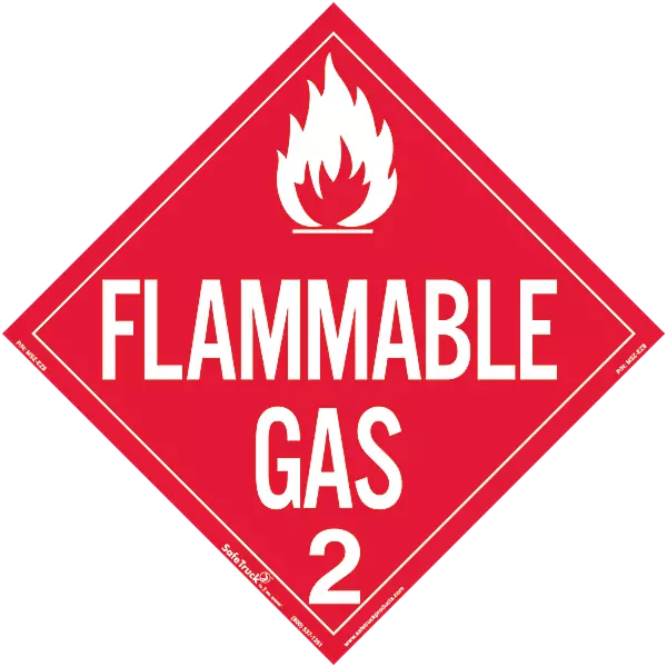 Flammable Gas Class 2 Decal - EZ Truck Store