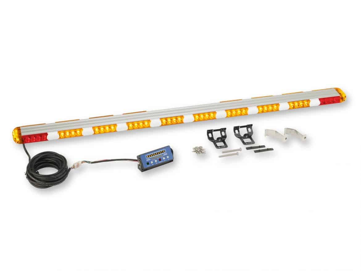 56" LED Strobe Light Bar, Amber rooftop with Red Stop,Tail,Turn lights ...