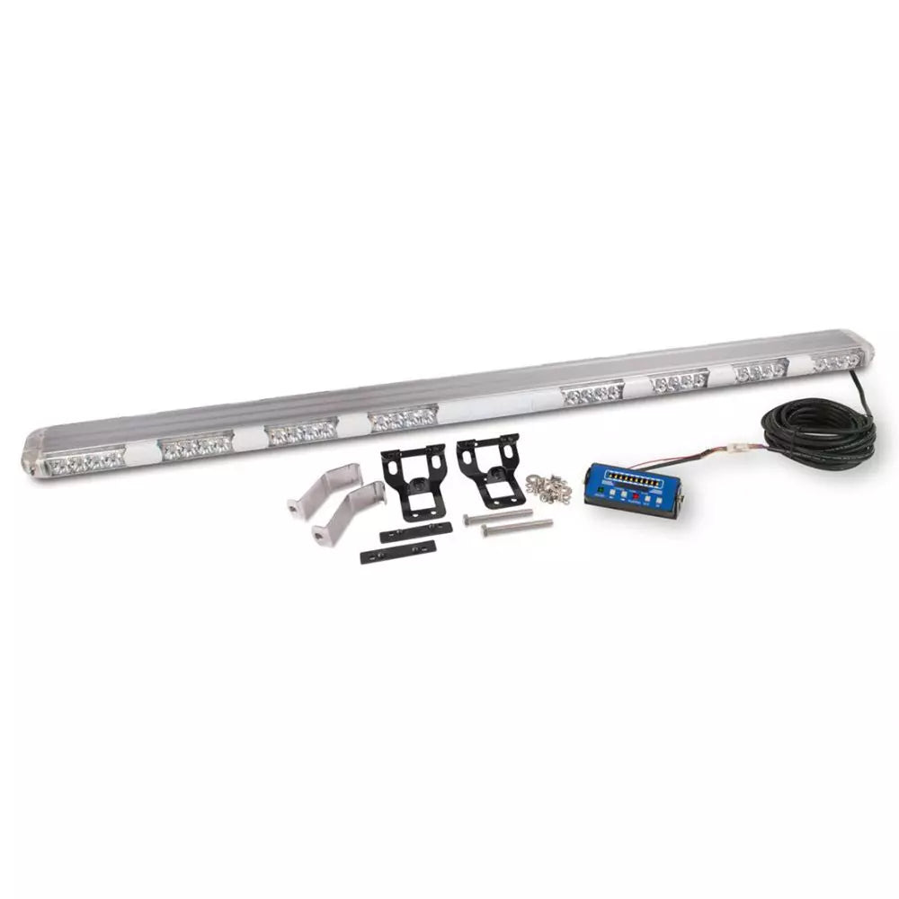 51" LED Strobe Light Bar, 72 Amber in Clear 1W LED, 1280mm, 10-30V, Br ...