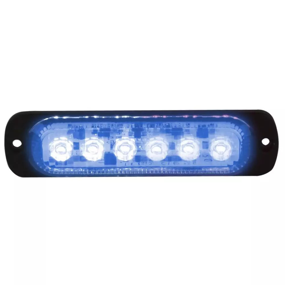 Blue, LED Ultra Slim Strobe 6-watt CREE, 480 lumens, 4 1/2" long19 fla ...